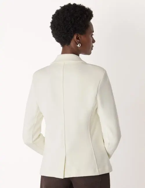 Whistles Slim Jersey Blazer - Ivory