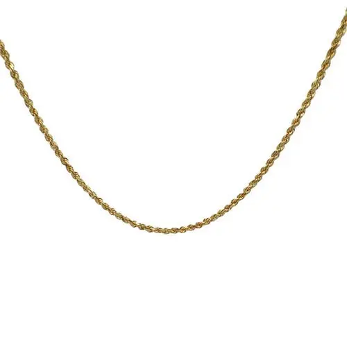 ANCONA JEWELRY 14k Diamond-cut Rope Chain Necklace - Yellow Gold