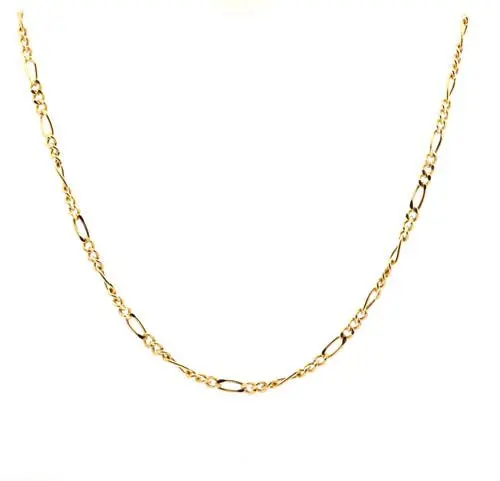 ANCONA JEWELRY 14k Figaro Rope Link Chain Necklace - Yellow Gold