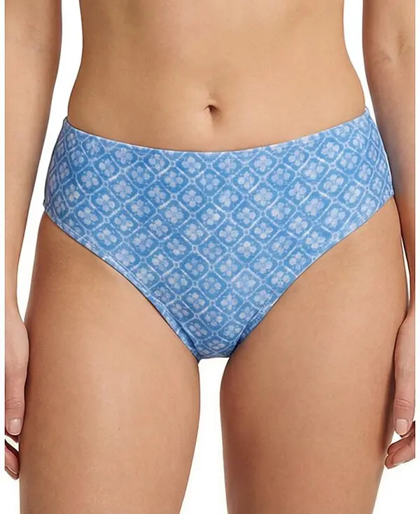 CHANGE OF SCENERY Classic Mid-rise Printed Bikini Bottom - Meridien Breeze
