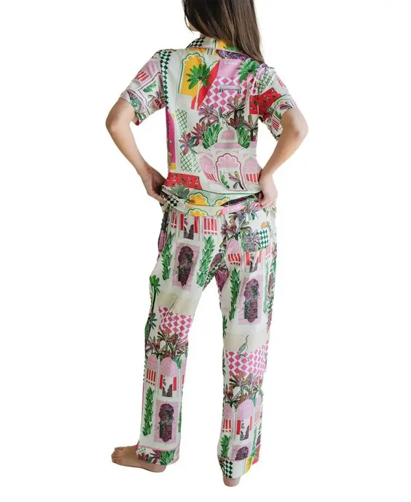 KATIE KIME Greco Garden Pajama Pants Set