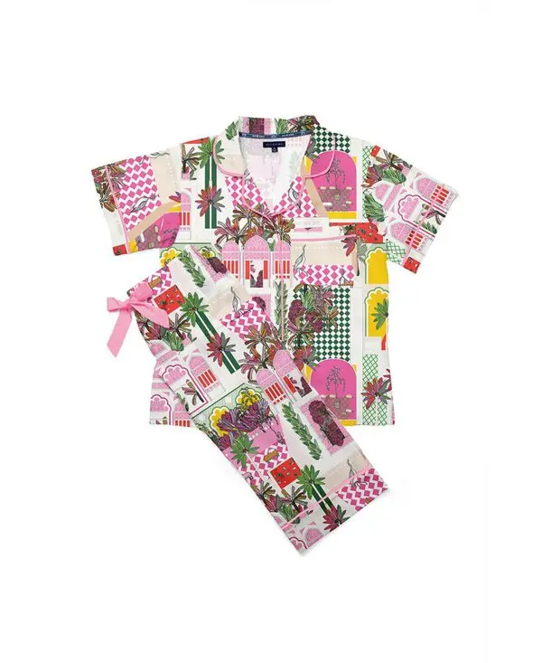 KATIE KIME Greco Garden Pajama Pants Set