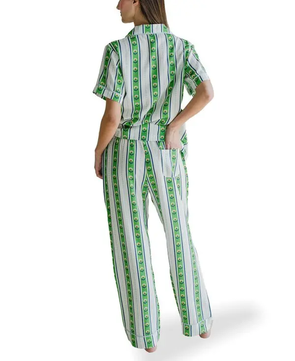 KATIE KIME Garden Stripe Pajama Pants Set