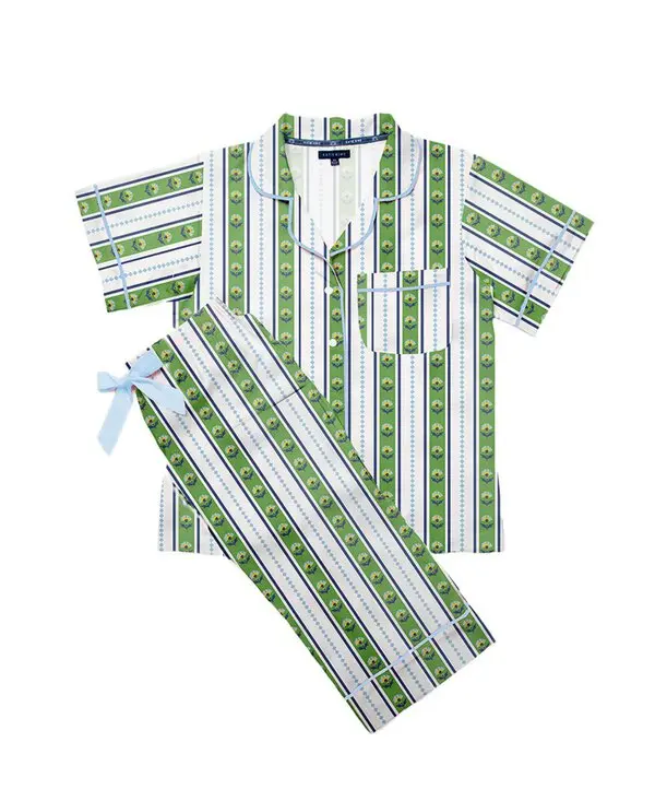 KATIE KIME Garden Stripe Pajama Pants Set