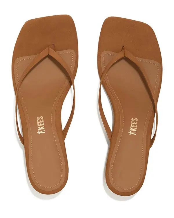 Tkees Julia Thong Sandals - Camel Suede