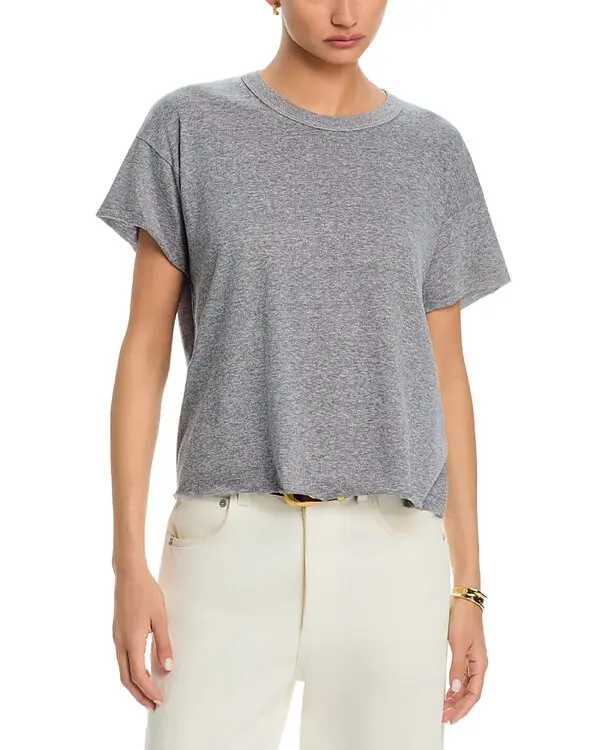 The Great. The Crop Tee - Heather Grey