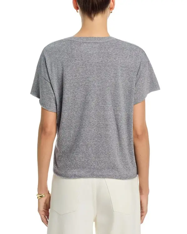 The Great. The Crop Tee - Heather Grey