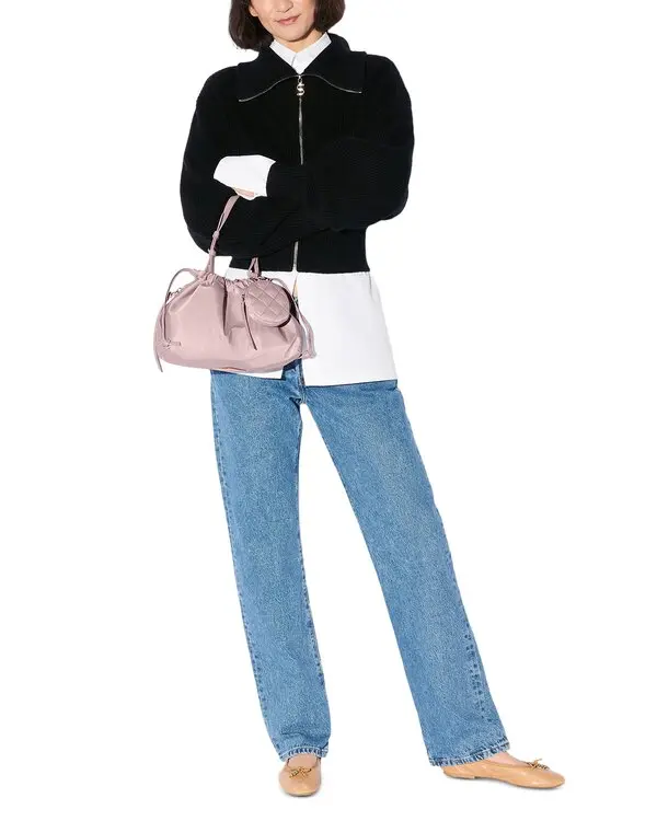 Mz Wallace Small Waverly Shoulder Bag - Quail/silver