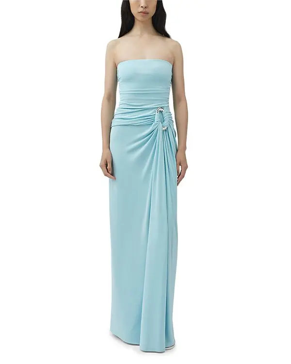 Simkhai Emma Sleeveless Bustier Gown - Pool