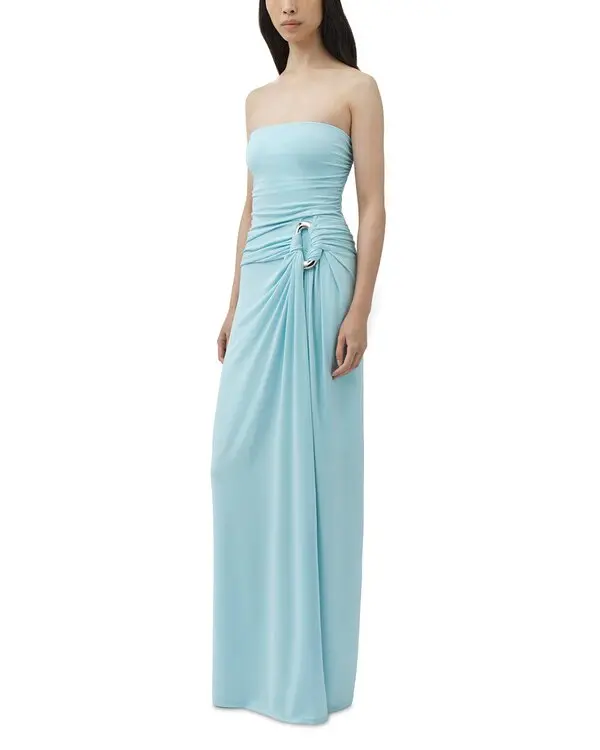 Simkhai Emma Sleeveless Bustier Gown - Pool