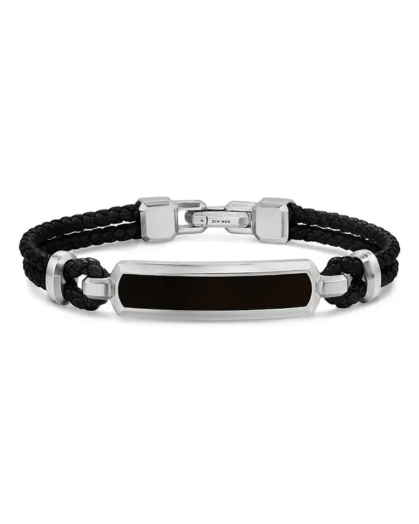 David Yurman Streamline Id Bar Bracelet - Black/silver