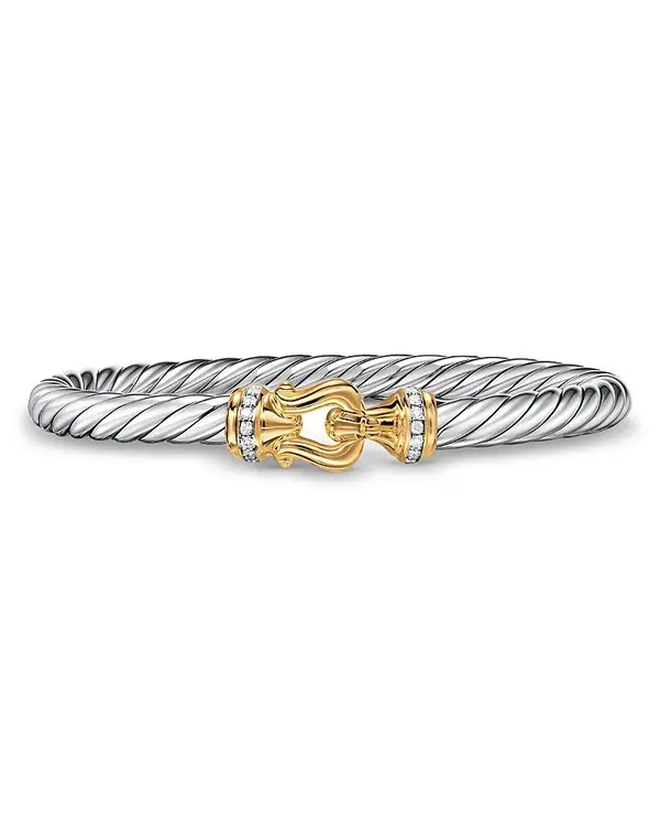 David Yurman Cable Flex Buckle Bracelet - Gold/silver