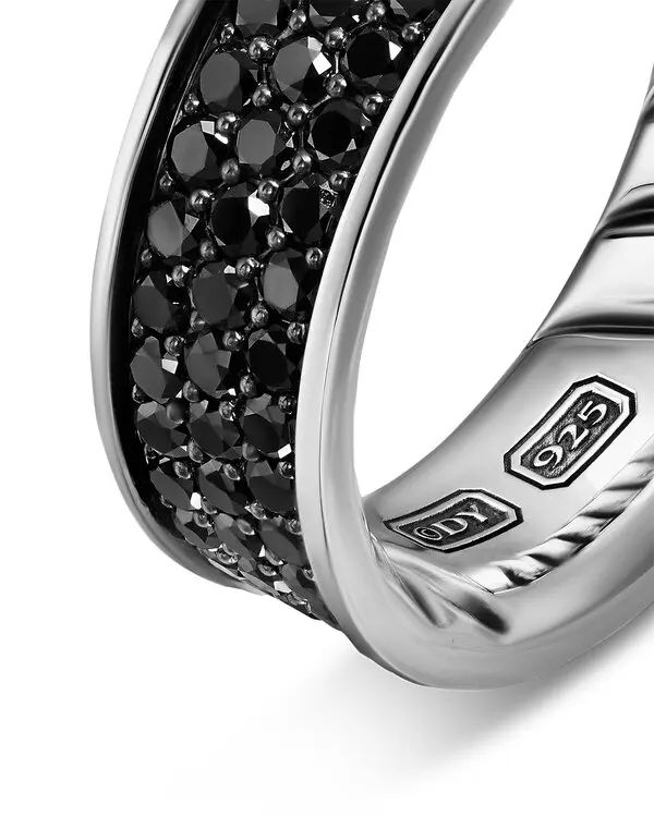 David Yurman Streamline Band Ring With Black Diamonds