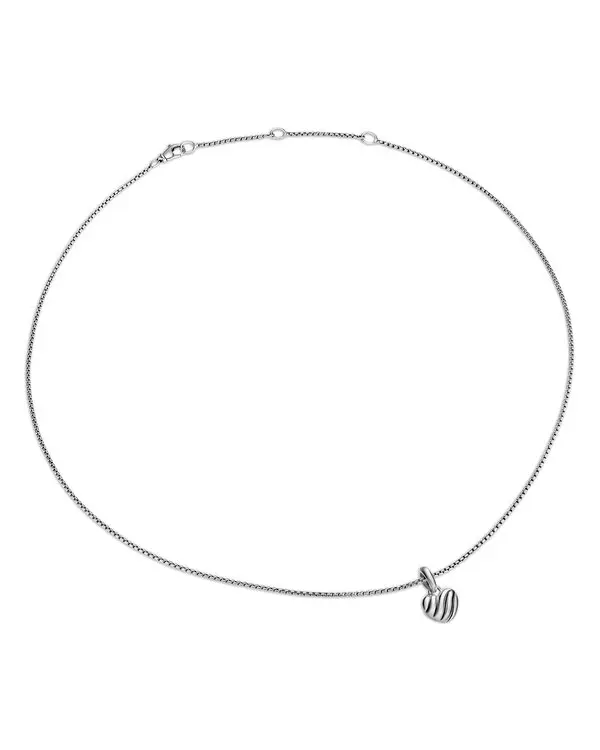 David Yurman Petite Puffy Cable Heart Necklace