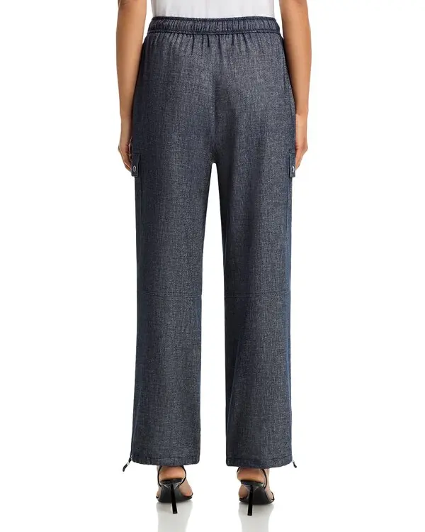 Cinq À Sept Crislin Linen Cotton Blend Pants - Navy/ivory