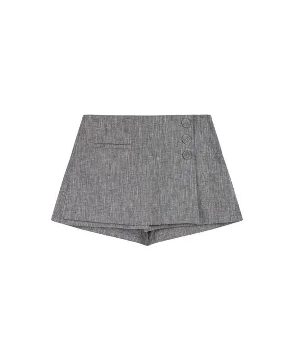 NOCTURNE Button Detailed Linen Blend Skort
