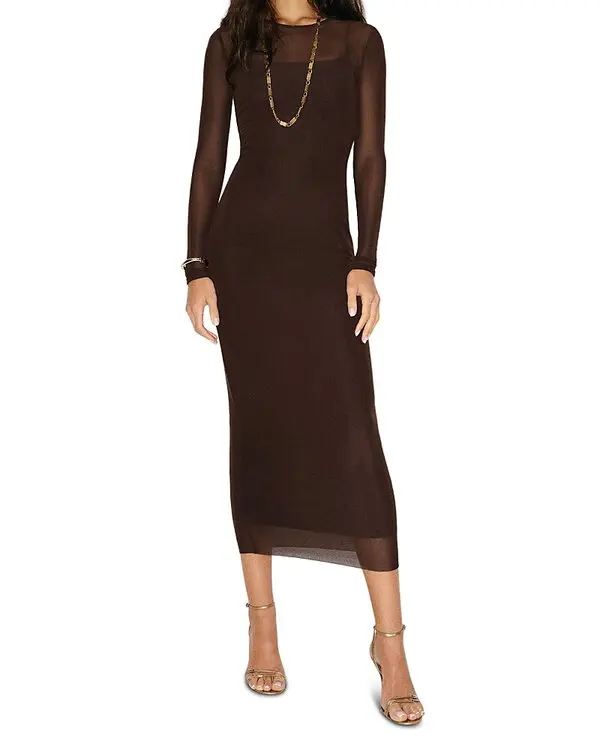 REFORMATION Rene Mesh Midi Dress