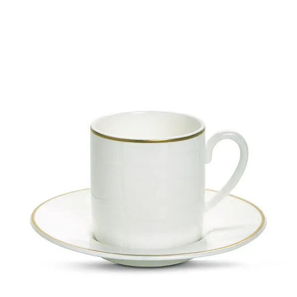 Prouna Domenico Vacca Alligator Espresso Cup & Saucer, 2 Piece Set - White