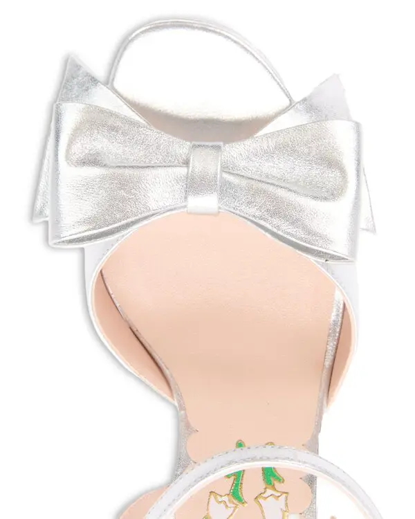 Valentino Garavani Platform Bow Sandals - Silver