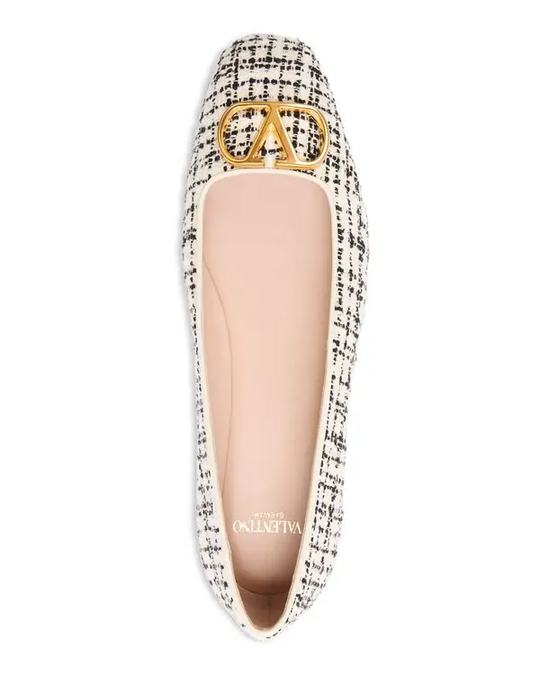 Valentino Garavani Vlogo Hardware Ballet Flats - Vanilla