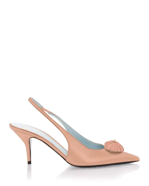 Valentino Garavani Pointed Slingback Pumps - Cream