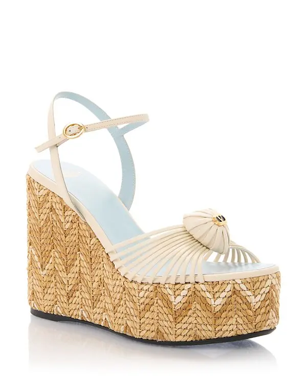 Valentino Garavani Espadrille Wedge Sandals - Butter