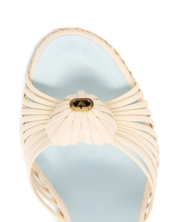 Valentino Garavani Espadrille Wedge Sandals - Butter