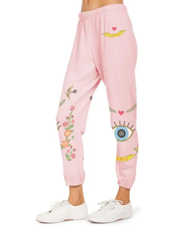 Lauren Moshi Alana X Floral Eye Love Joggers