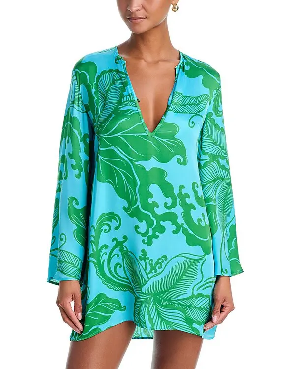 Poupette St Barth Gia Mini Dress - Green Palmarosa