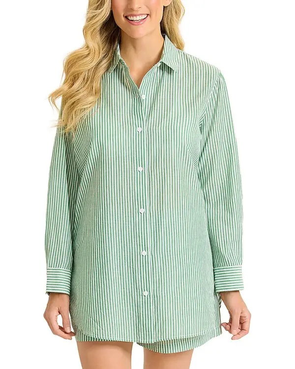 Tommy Bahama Suntan Til Sunset Cover Up Shirt - Four Leaf Clover