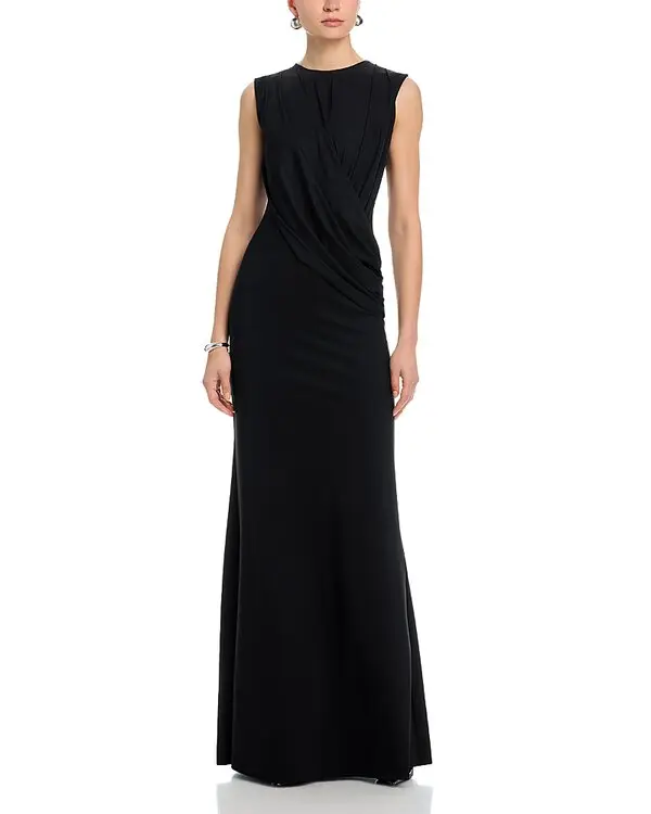 Chiara Boni La Petite Robe Frozy Sleeveless Draped Gown