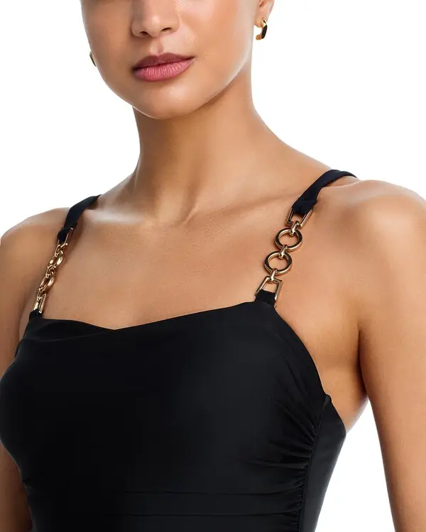 Ramy Brook Maeve One Piece Swimsuit With Chain Detail - Black