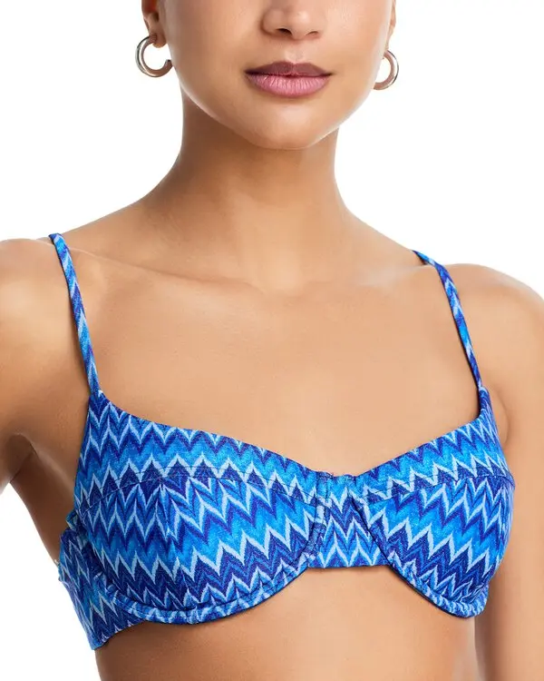 Ramy Brook Wave Mona Bikini Top - Ocean Wave