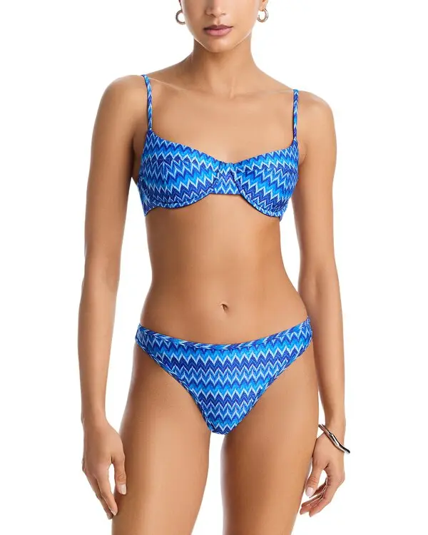 Ramy Brook Wave Isla Bikini Bottom - Ocean Wave