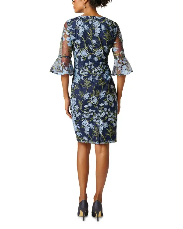 Adrianna Papell Embroidered Floral Dress