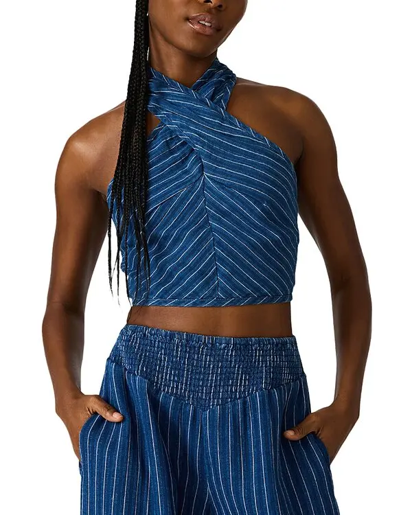 Steve Madden Winnie Stripe Halter Top