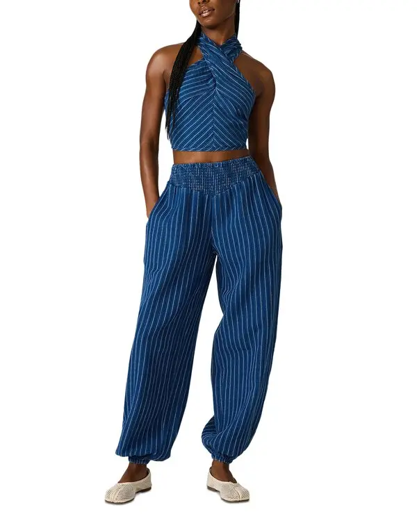Steve Madden Winnie Stripe Halter Top