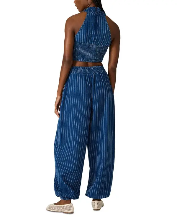 Steve Madden Winnie Stripe Halter Top