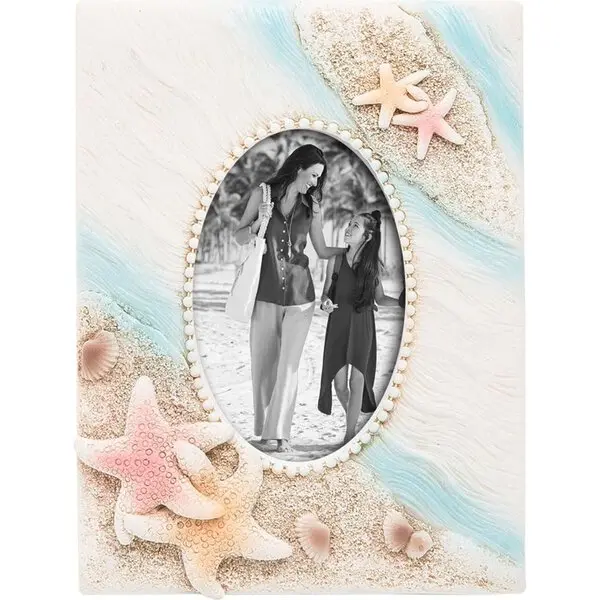 BEACHCOMBERS Gigi Beach Resin Photo Picture Frame - White