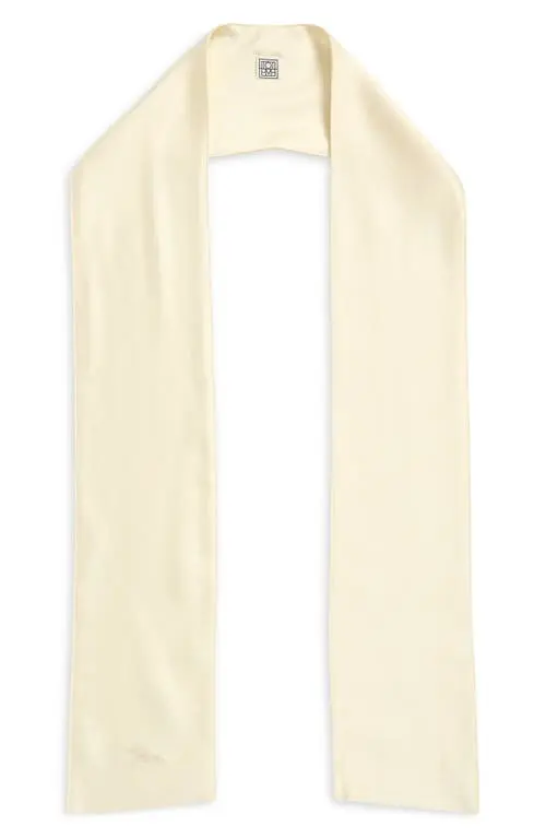 TOTEME Satin Tuxedo Scarf - Macadamia