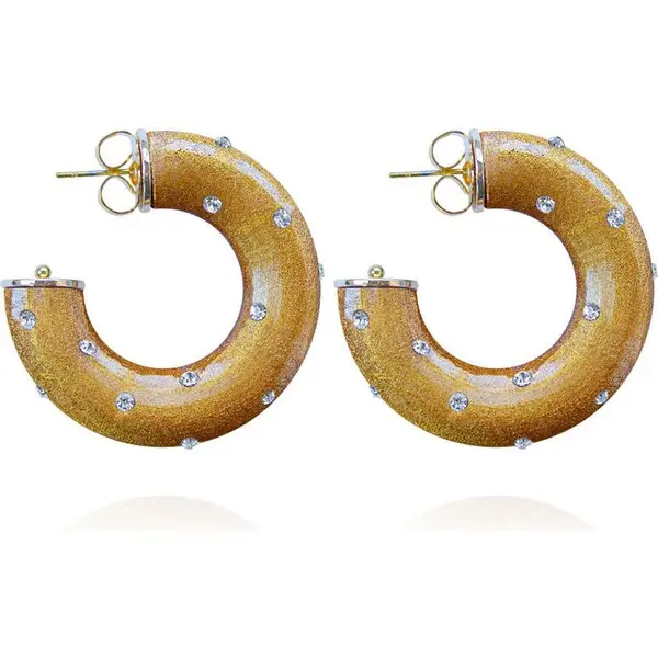 SAULE LABEL Alba Jet Hoop Earrings - Ray