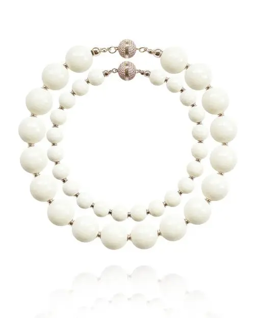 SAULE LABEL Siena Duo Necklace - Creme