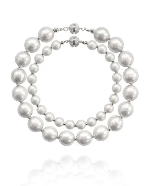 SAULE LABEL Siena Duo Necklace - Frost