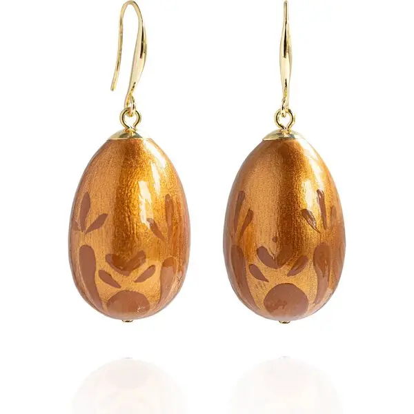 SAULE LABEL Nova Drop Earrings - Molten Copper