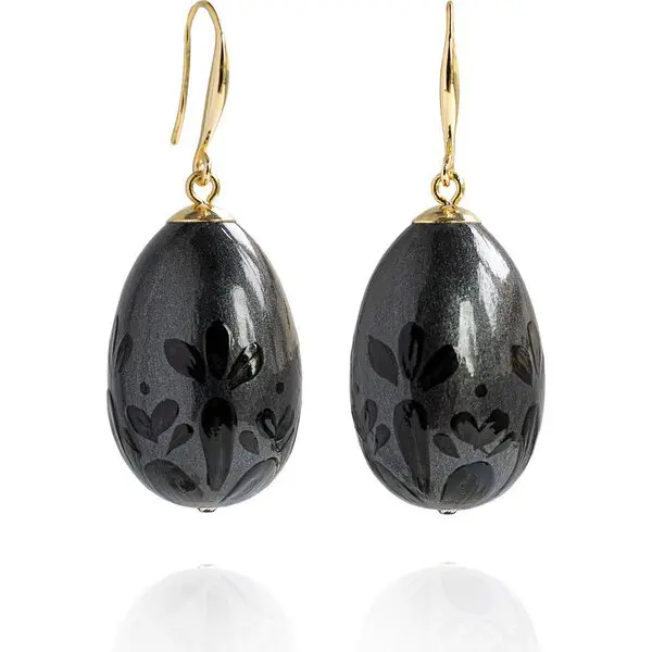 SAULE LABEL Nova Drop Earrings - Phantom Black