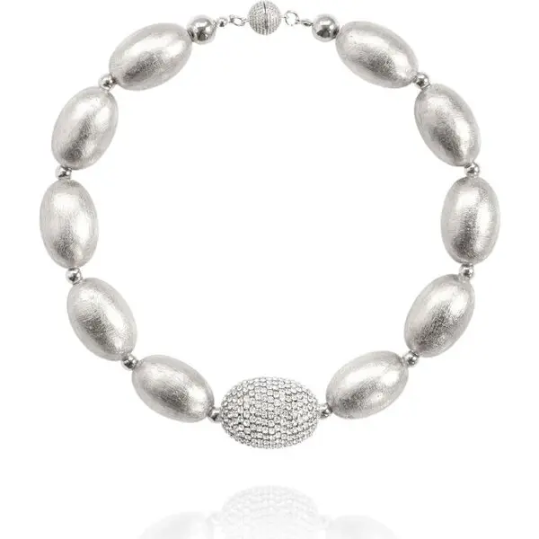 SAULE LABEL Chèrie Necklace - Silver Sheen