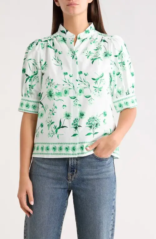 CECE DUPRAZ Floral Button-up Blouse
