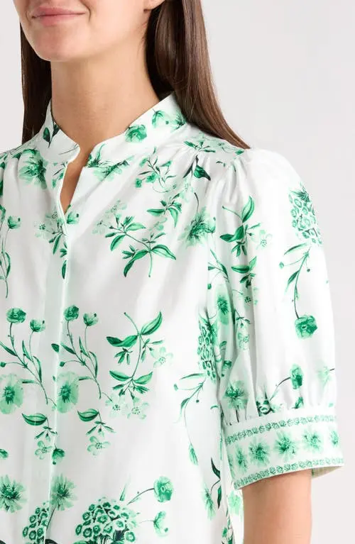 CECE DUPRAZ Floral Button-up Blouse