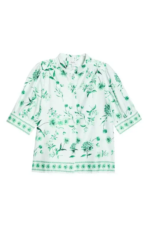 CECE DUPRAZ Floral Button-up Blouse