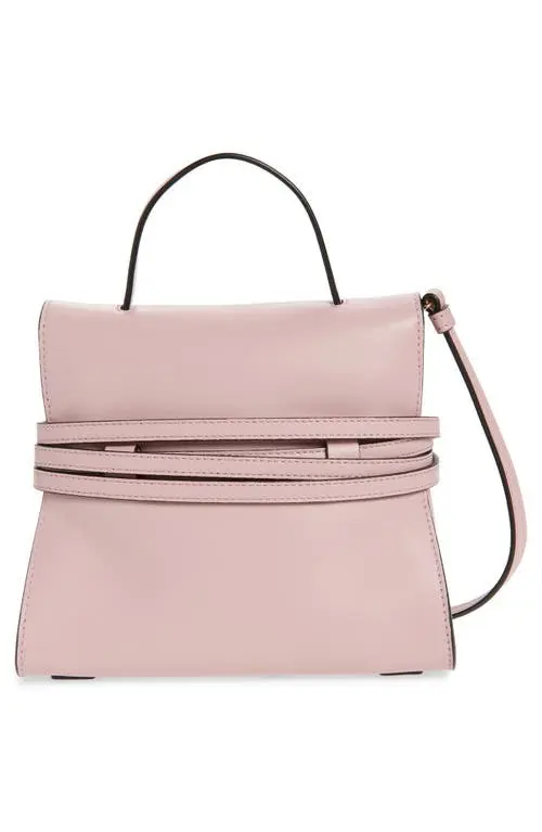 Moschino Small Tie Me Leather Top Handle Bag - Pink